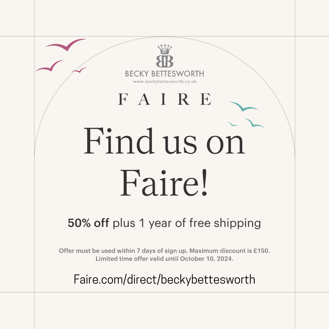 Exciting News - We are now listed on Faire! – BeckyBettesworth