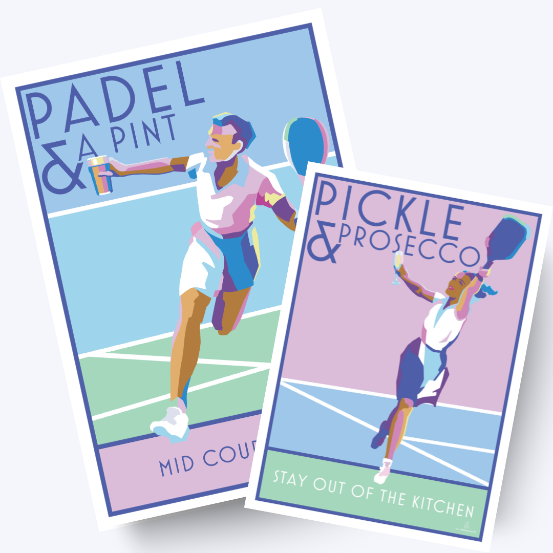 Buy both Padel & a Pint and Pickle and Prosecco Lifestyle Prints ...