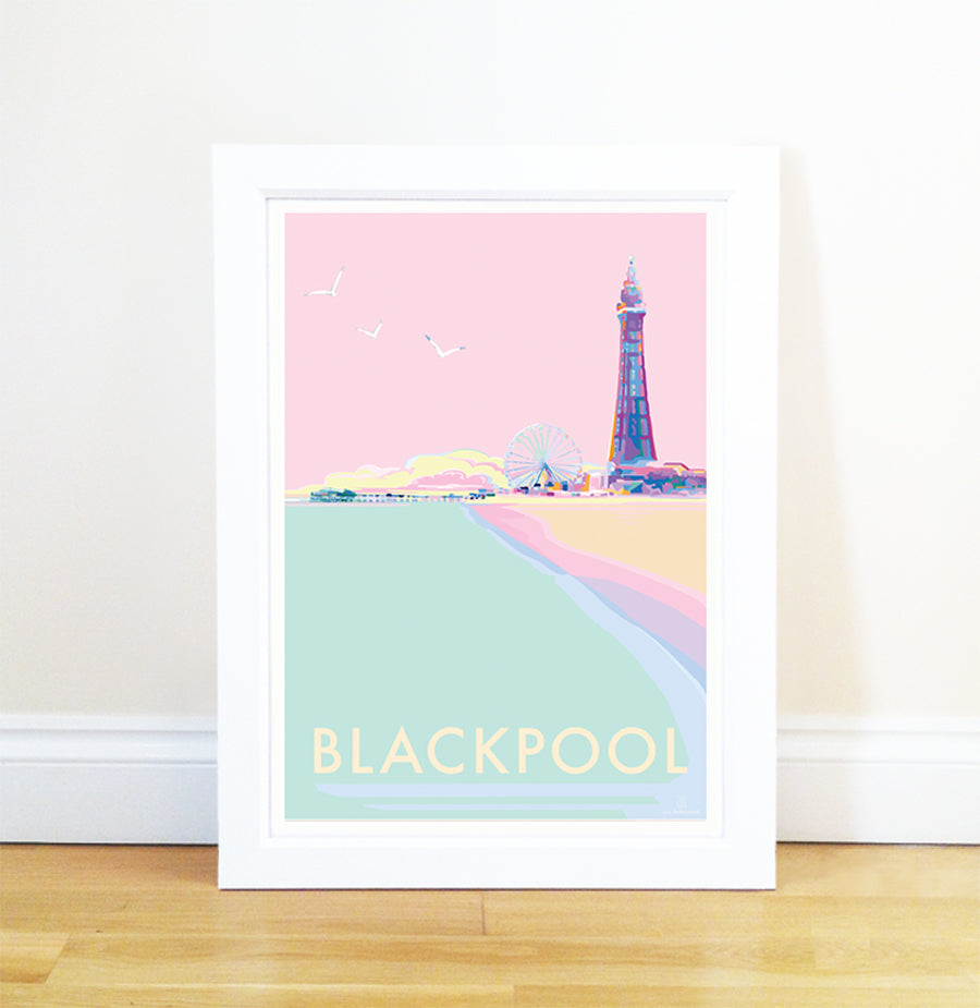 Blackpool - Travel Poster and Seaside Print by Becky Bettesworth ...